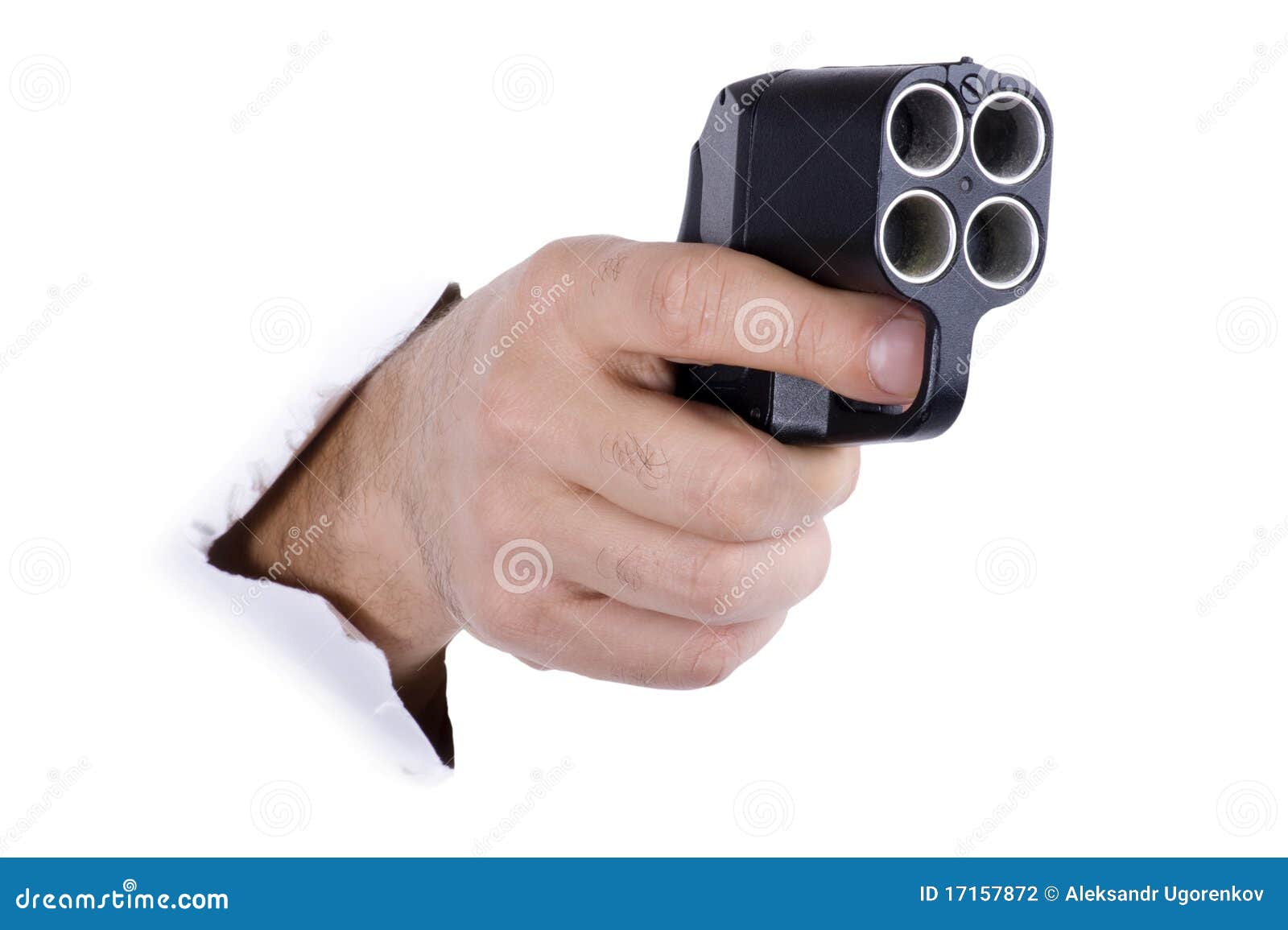 Hand with traumatic gun stock photo. Image of concept - 17157872