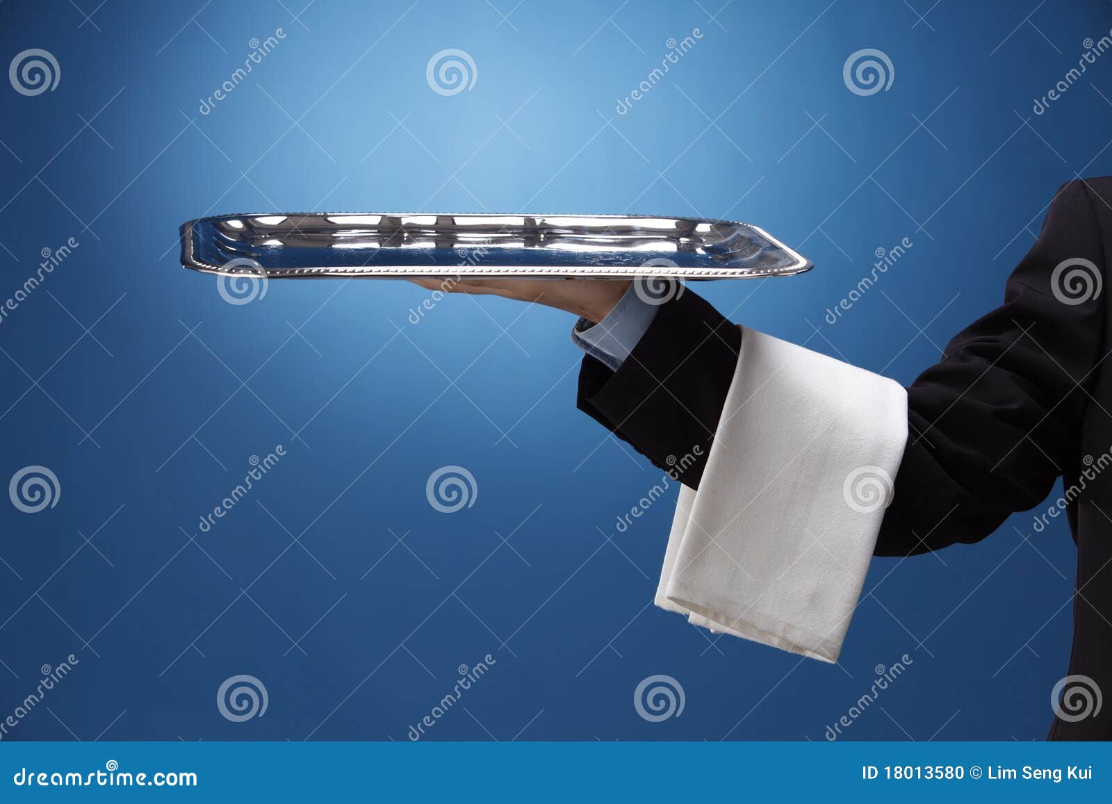 Hand with tray stock photo. Image of isolated, occupation - 18013580