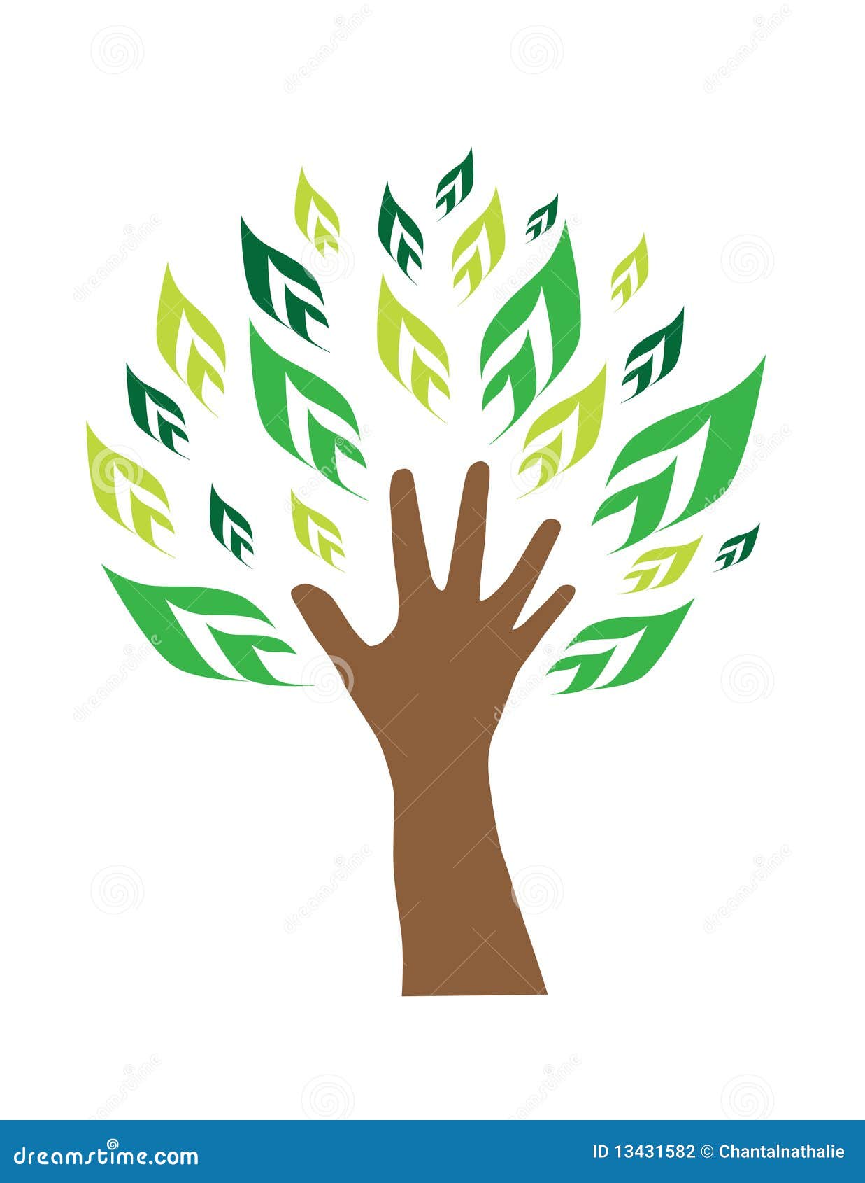 Hand tree stock vector. Illustration of apple, summer - 13431582