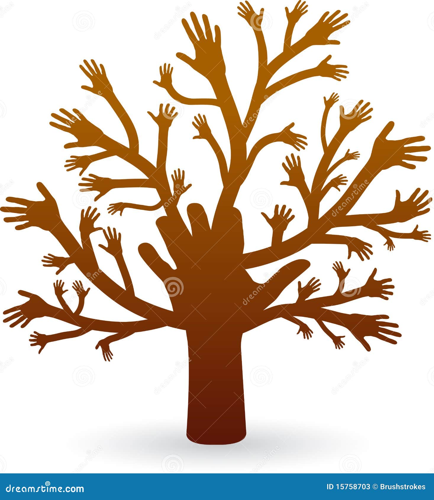 Hand tree stock illustration. Illustration of metaphor - 15758703