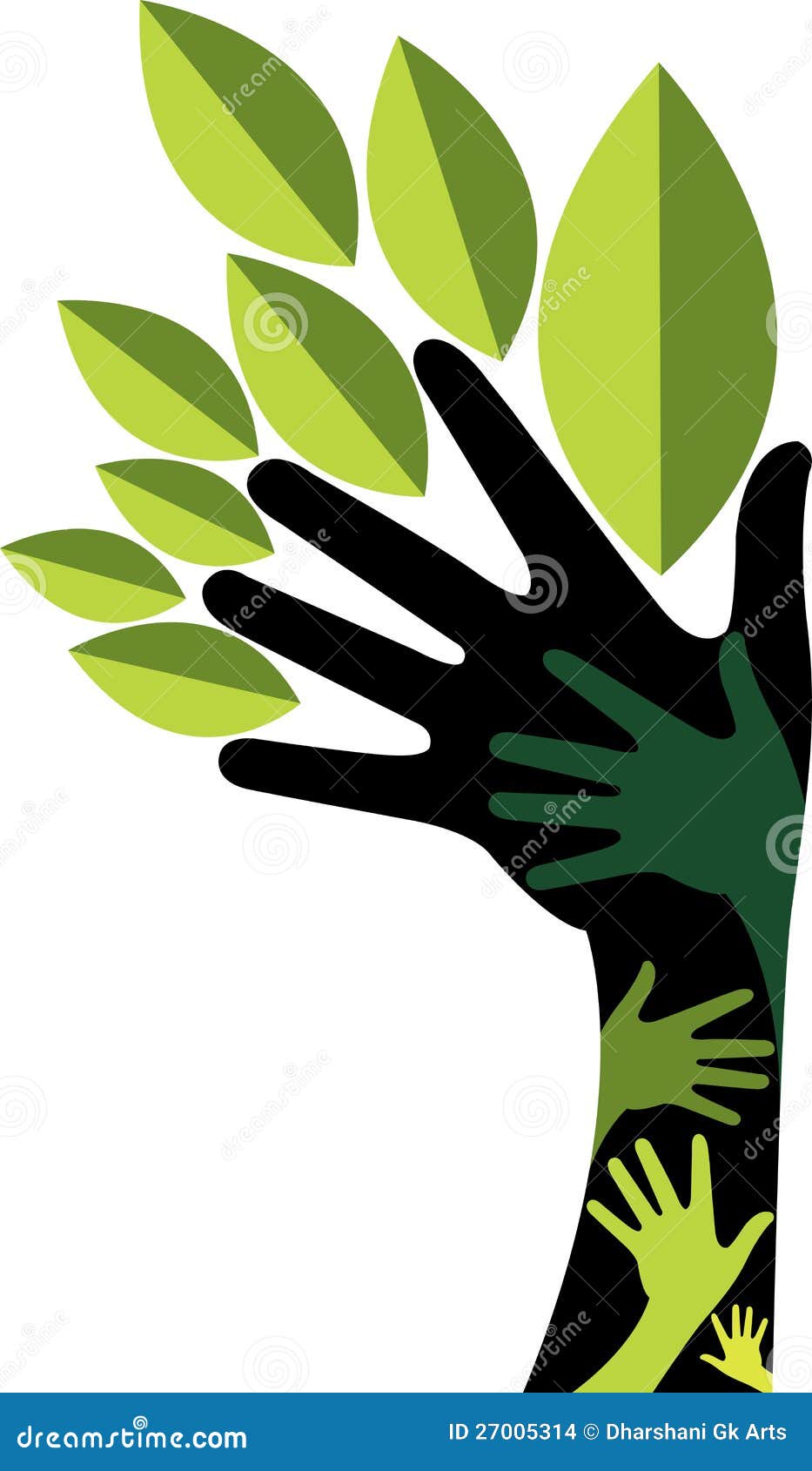 Hand tree stock vector. Illustration of business, decorative - 27005314