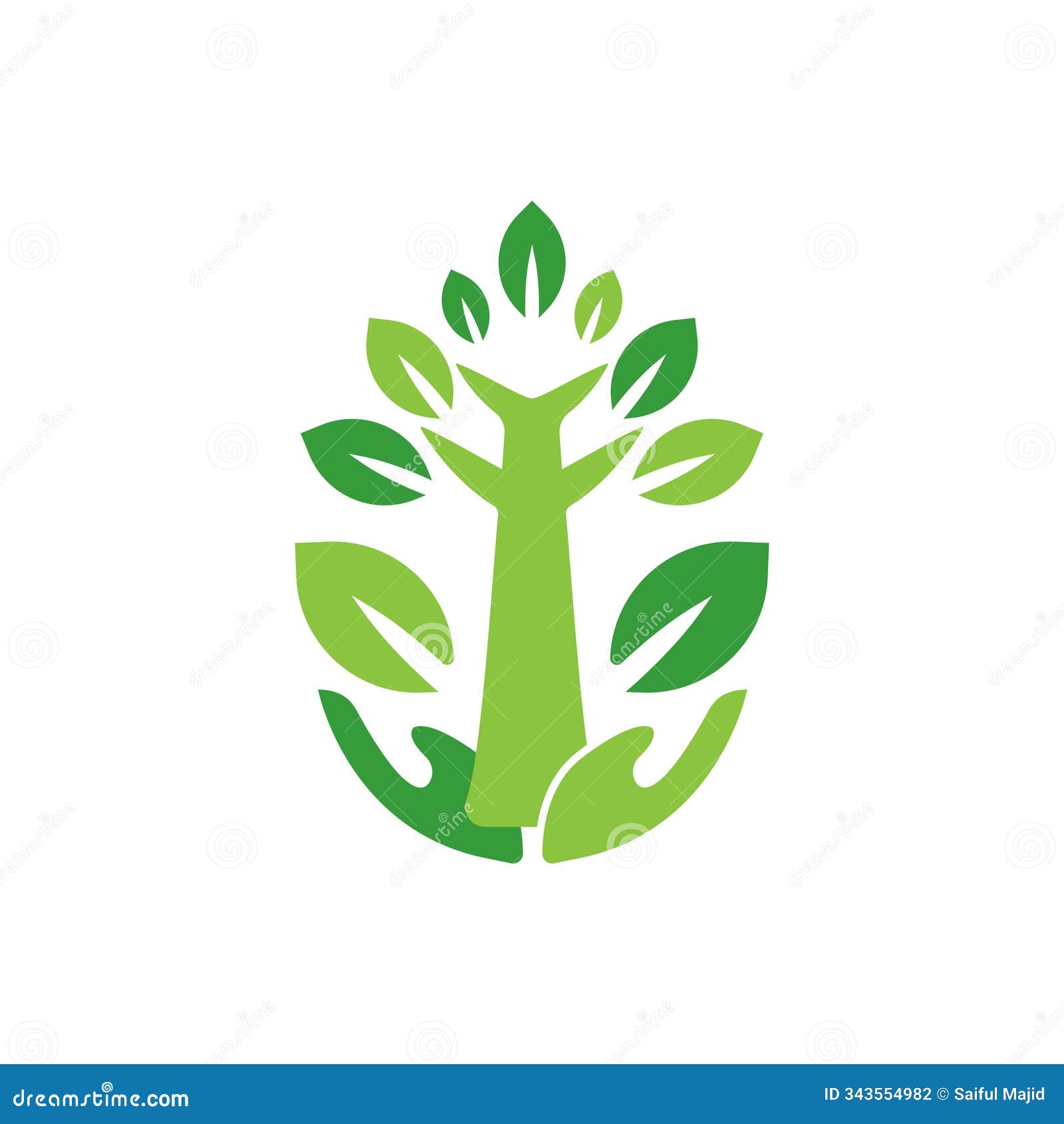 Hand Tree Logo Template Icon Stock Vector - Illustration of foundation ...