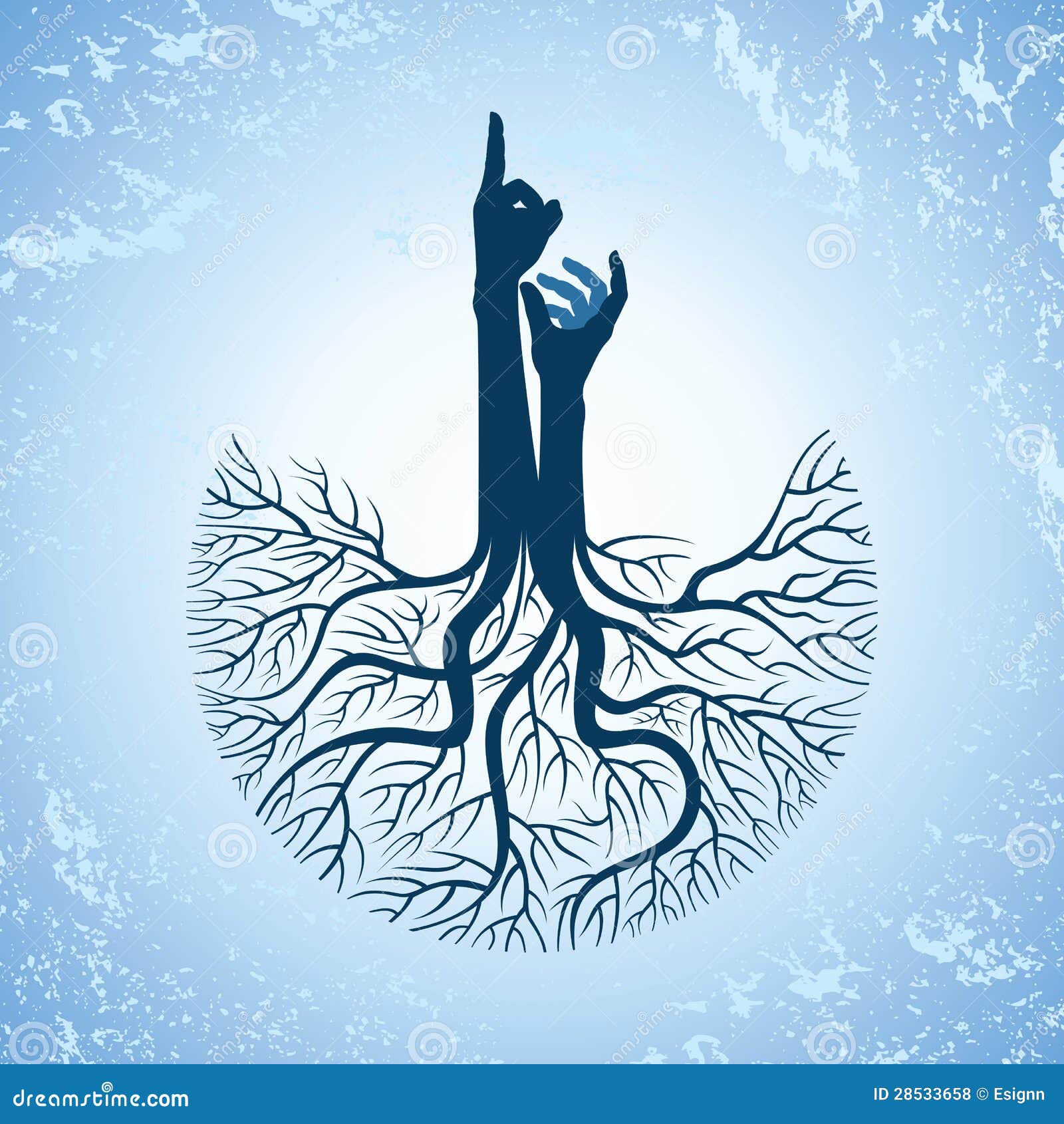 Hand With Tree Roots Royalty Free Stock Photos - Image: 28533658