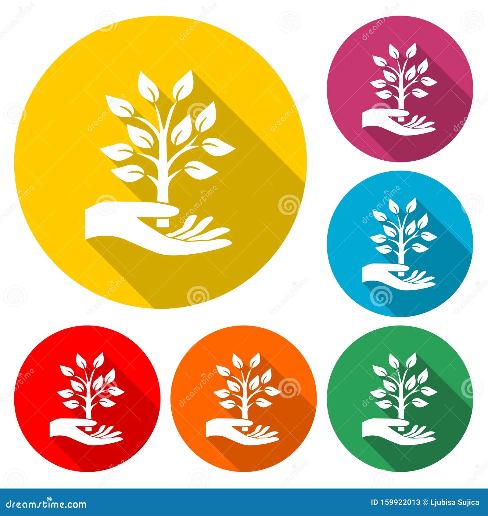 Hand with a Tree Symbol - Illustration Stock Vector - Illustration of ...