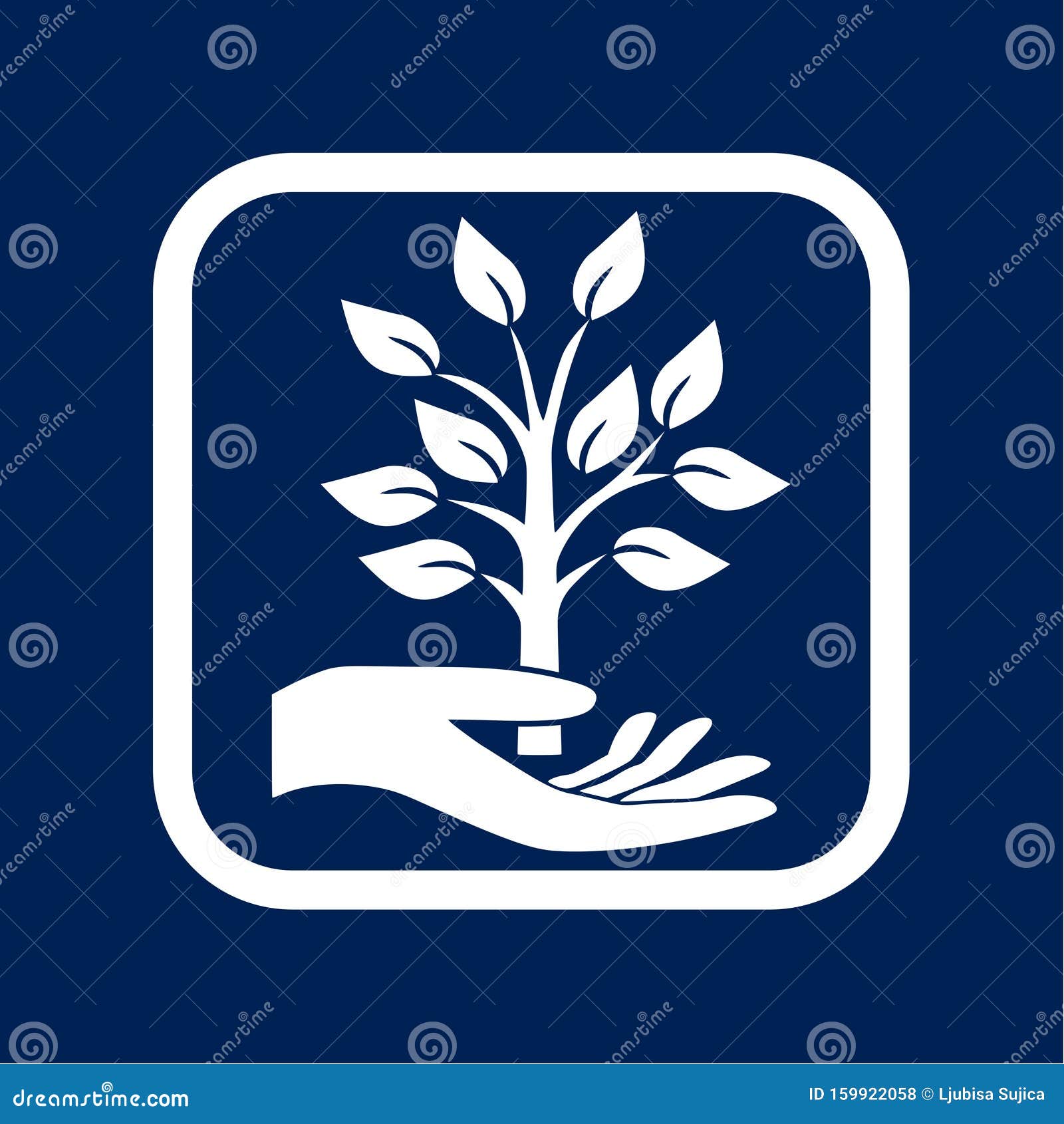Hand with a Tree Symbol - Illustration Stock Vector - Illustration of ...