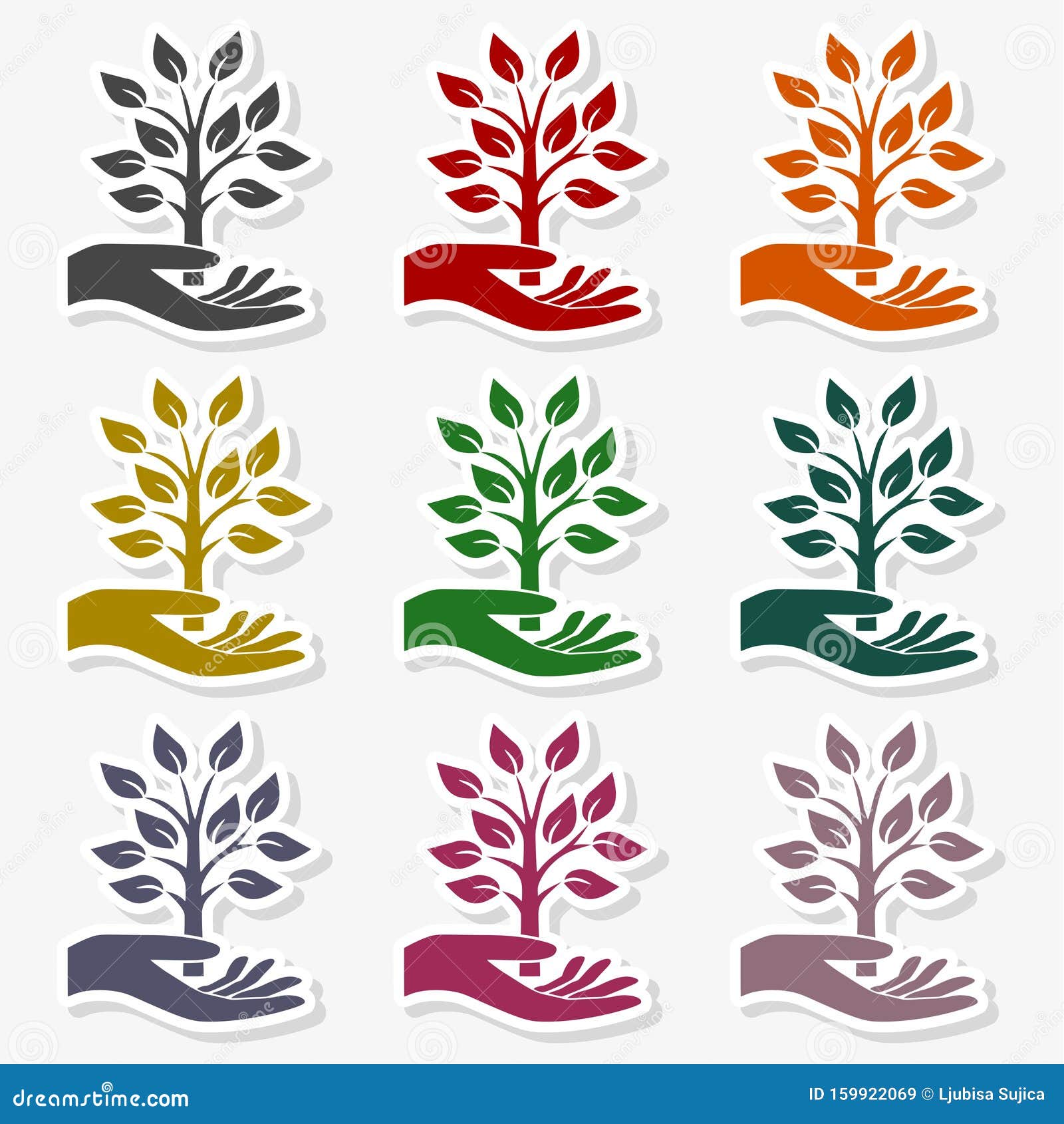 Hand with a Tree Symbol - Illustration Stock Vector - Illustration of ...