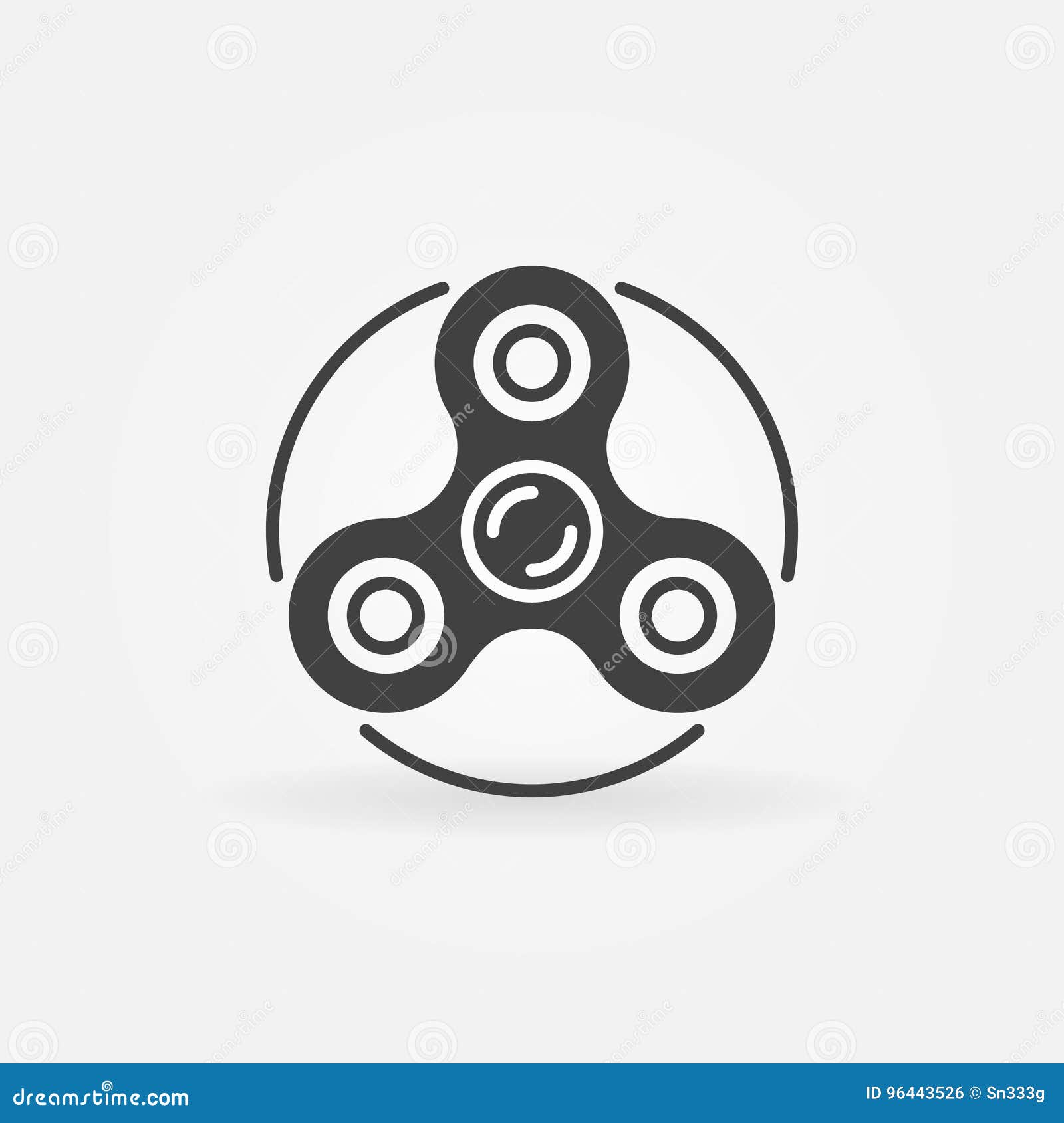Hand Triple Spinner Minimal Icon Stock Vector - Illustration of ...