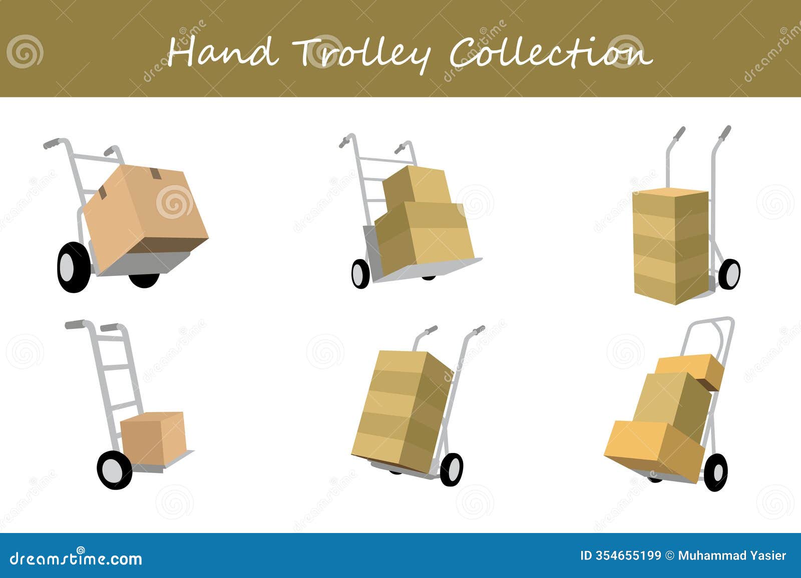 Hand Trolley Vector Transparent Icon | CartoonDealer.com #121086342