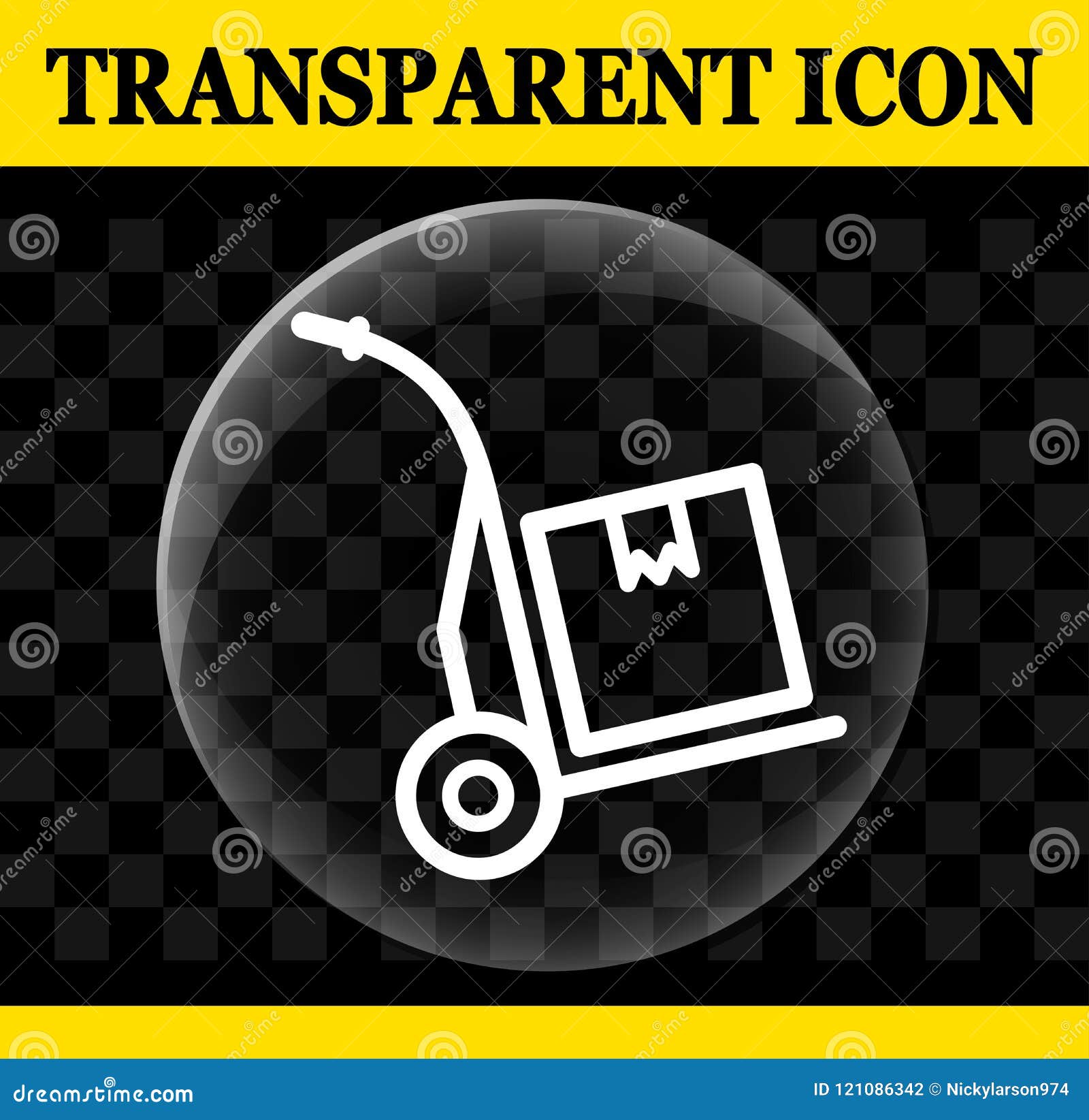 Hand Trolley Vector Transparent Icon | CartoonDealer.com #121086342