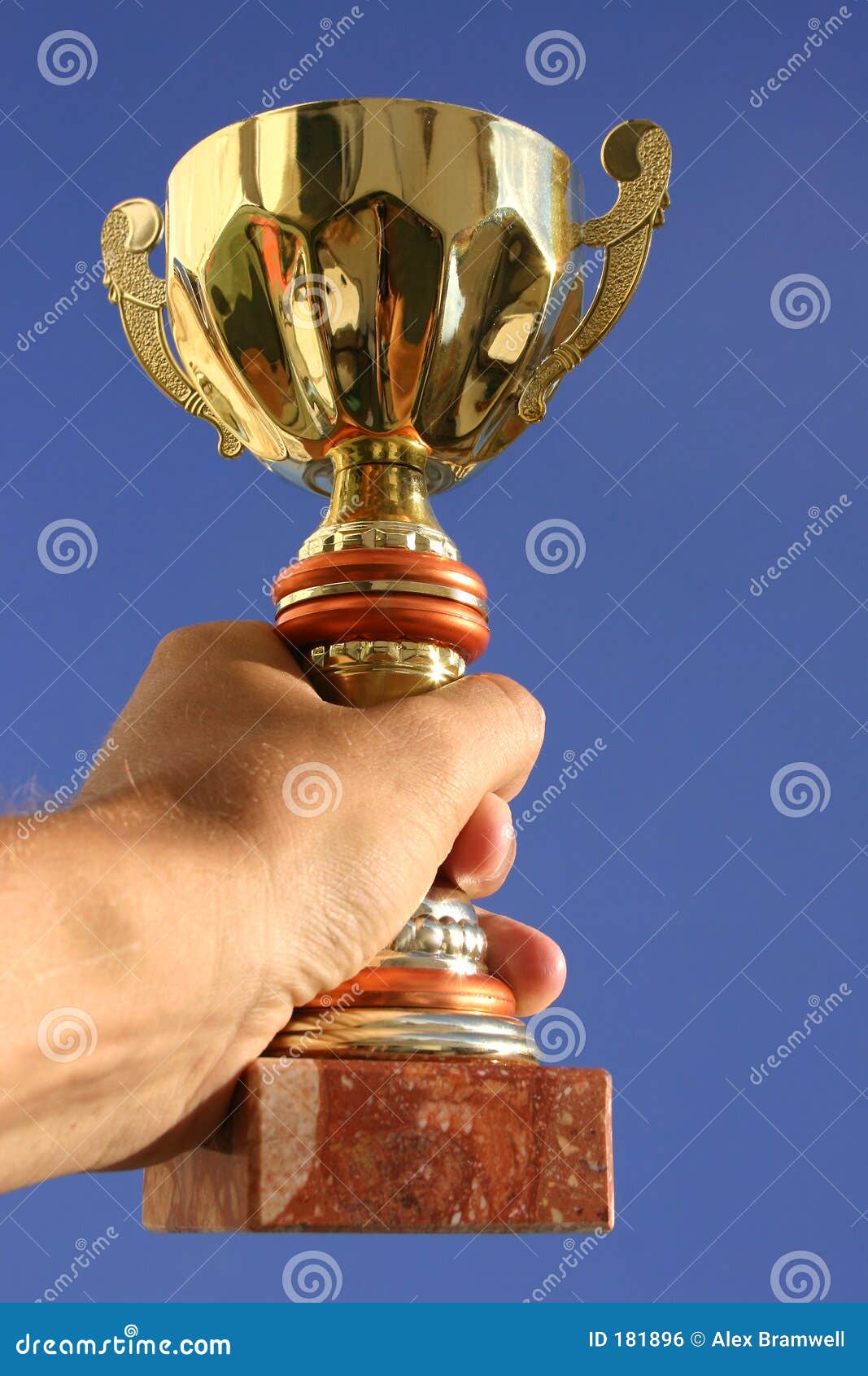 Hand, Trophy and Sky stock photo. Image of hand, award - 181896