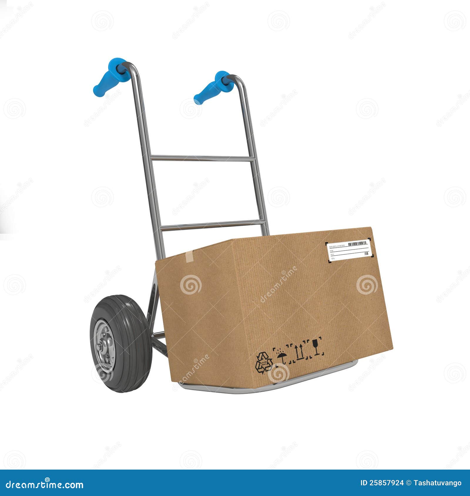 Hand Truck With Box Stock Photo | CartoonDealer.com #25857924