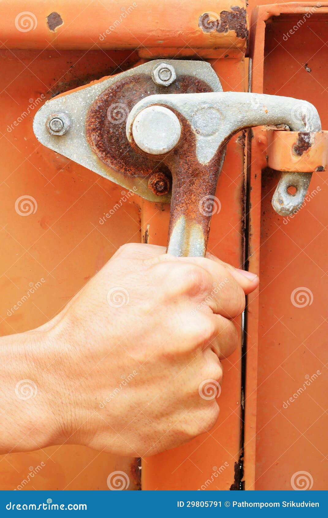 Try To Open Side Door of Old Truck Stock Image - Image of grungy ...