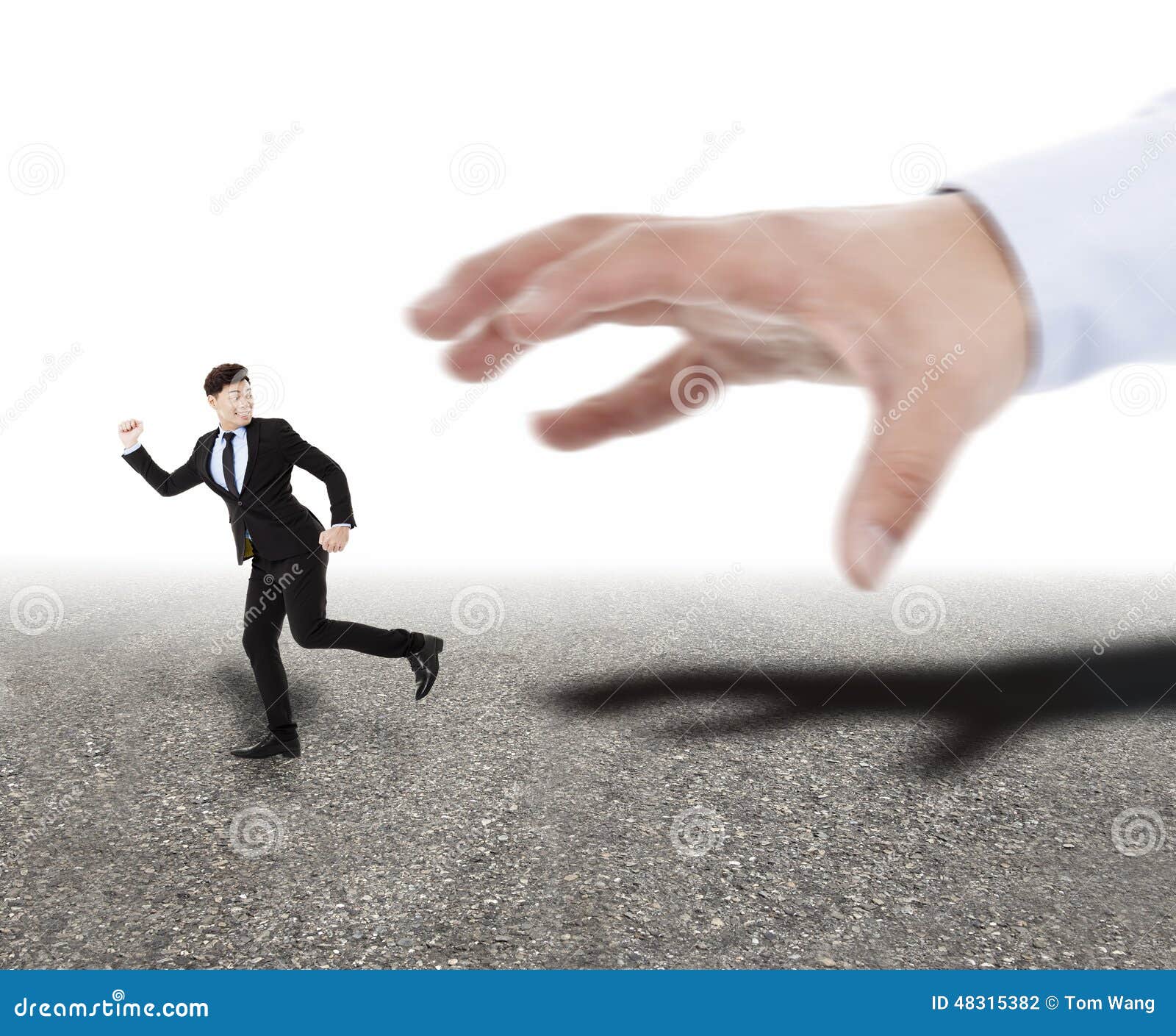 Hand Trying To Catch Running Businessman Stock Photo - Image: 48315382 Hand Trying To Catch Running Businessman Stock Photo - Image: 48315382
