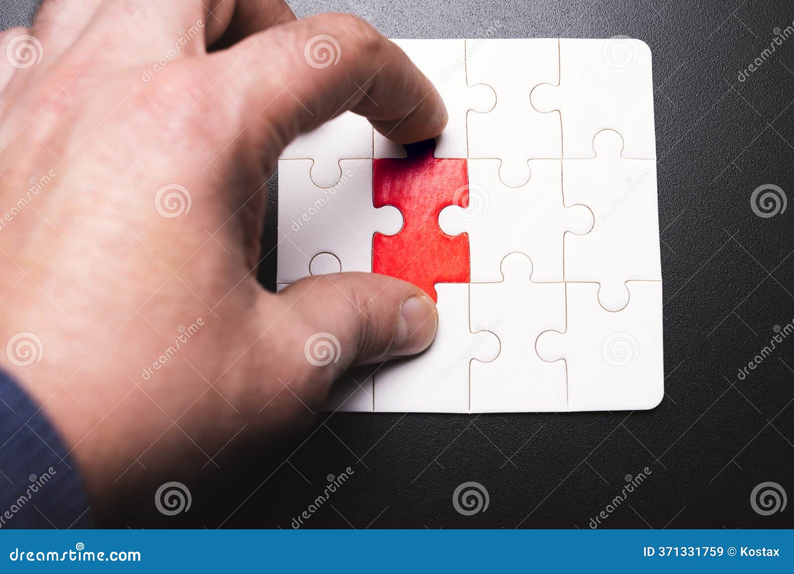 Hand With Missing Jigsaw Puzzle Piece. Business Concept Image For ...