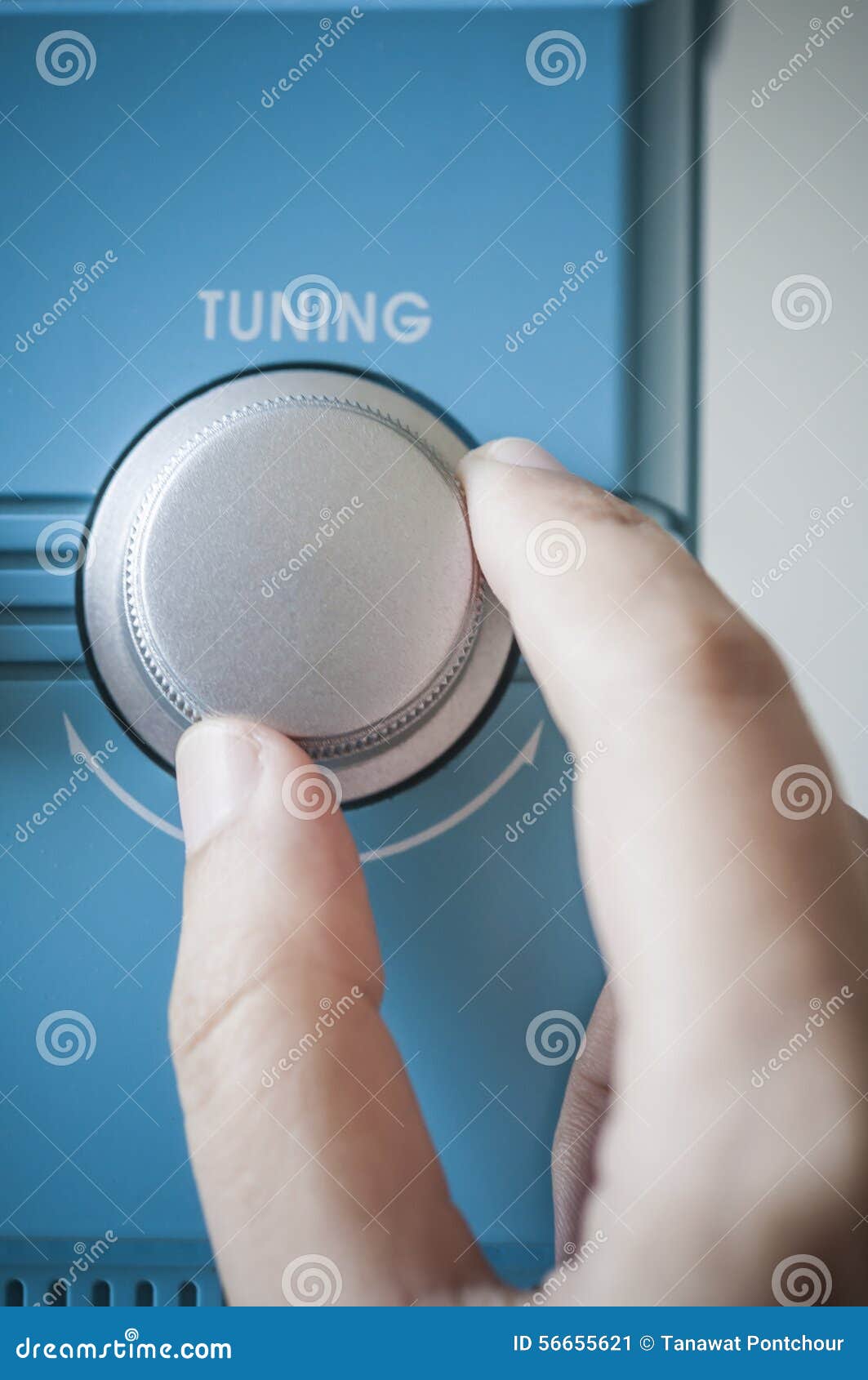 Hand tuning fm radio stock illustration. Illustration of equipment ...