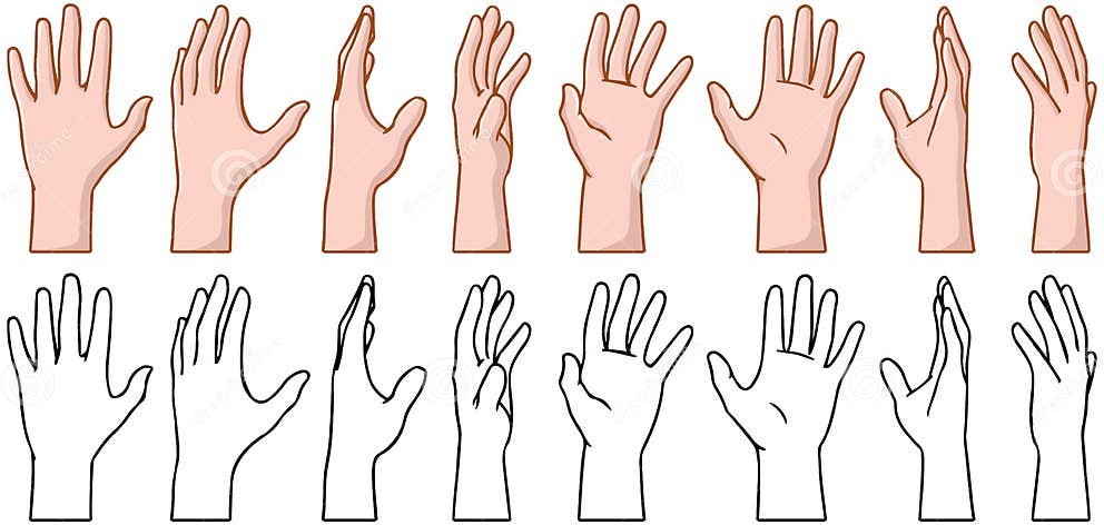 Hand 360 Turn Around Rotation View Stock Vector - Illustration of ...