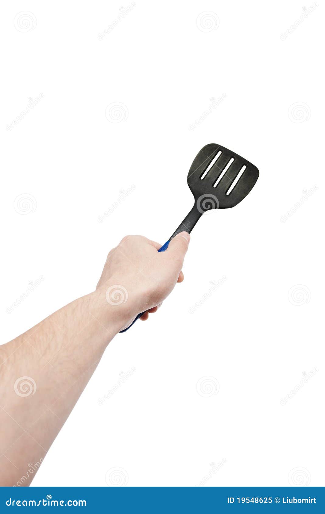 Hand with turner spatula stock image. Image of black - 19548625
