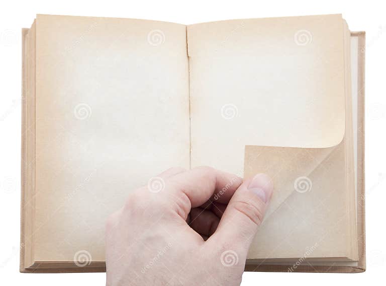 Hand turning book page stock image. Image of education - 21661431