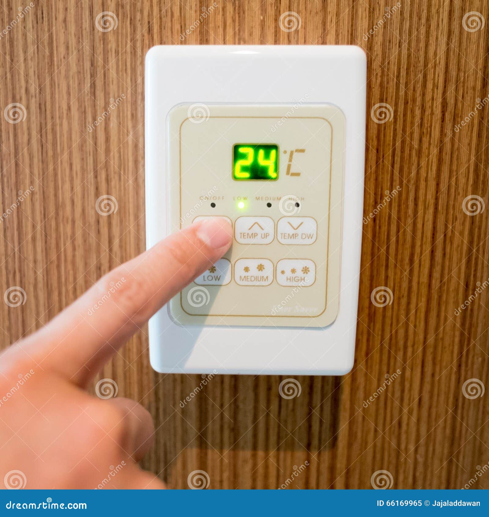 Hand Turning on and Off Air-condition Stock Image - Image of energy ...