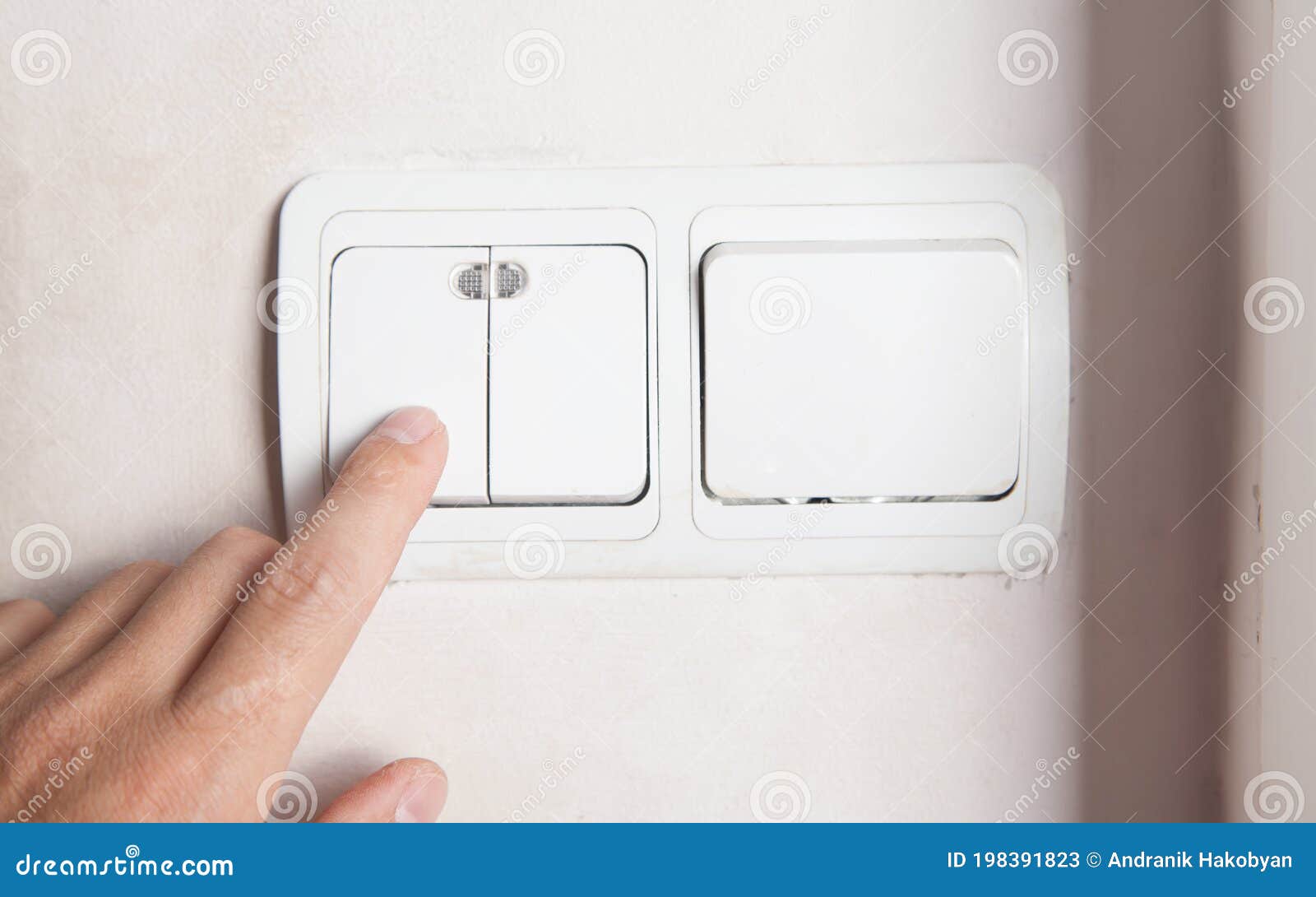 Hand Turning Off on Light Switch Stock Image - Image of save, turn ...