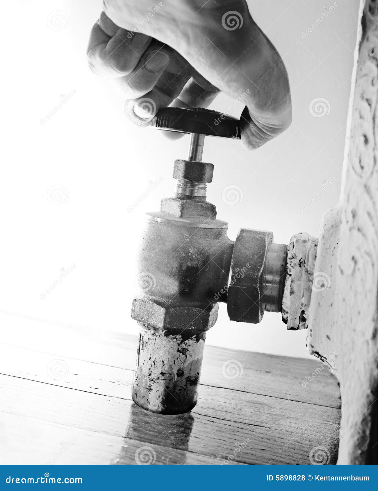 Hand Turning Radiator Valve Stock Photo - Image of heat, expense: 5898828