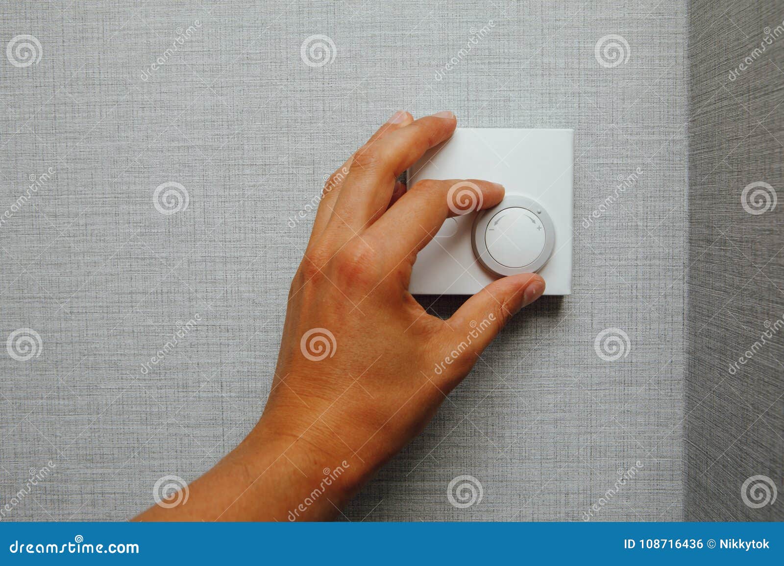 Hand Turning on Thermostat Climate Control Stock Photo - Image of ... Hand Turning on Thermostat Climate Control Stock Photo - Image of ...