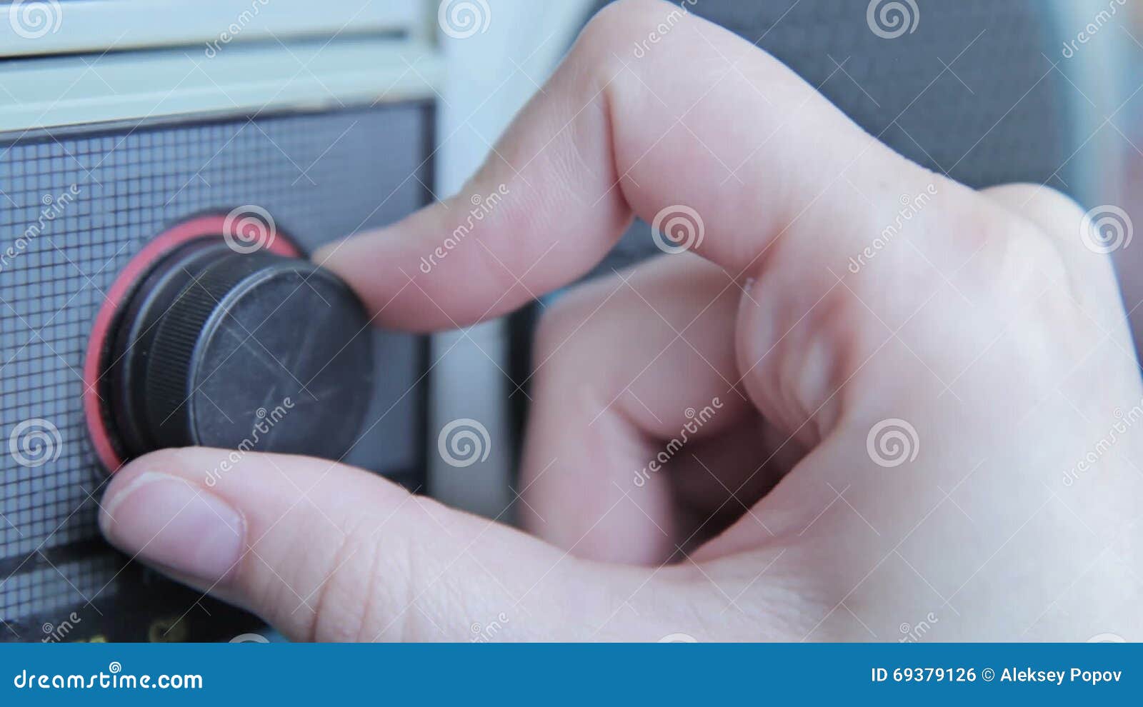 Hand Turning a Volume Control Stock Footage - Video of radio, hifi ...