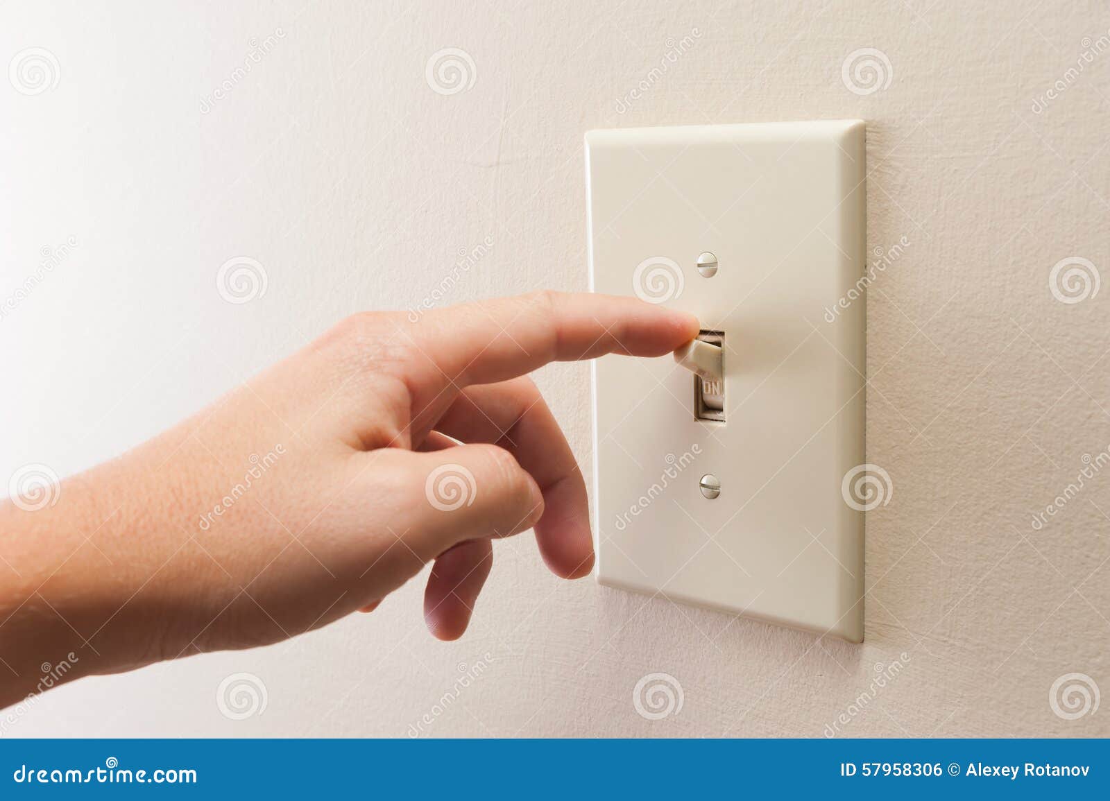 Hand Turning Dial On Wall Mounted Thermostat Royalty-Free Stock ...