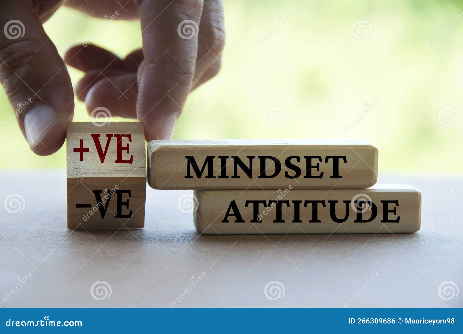Hand Turning Wooden Cube from Negative To Positive Mindset and Attitude ...