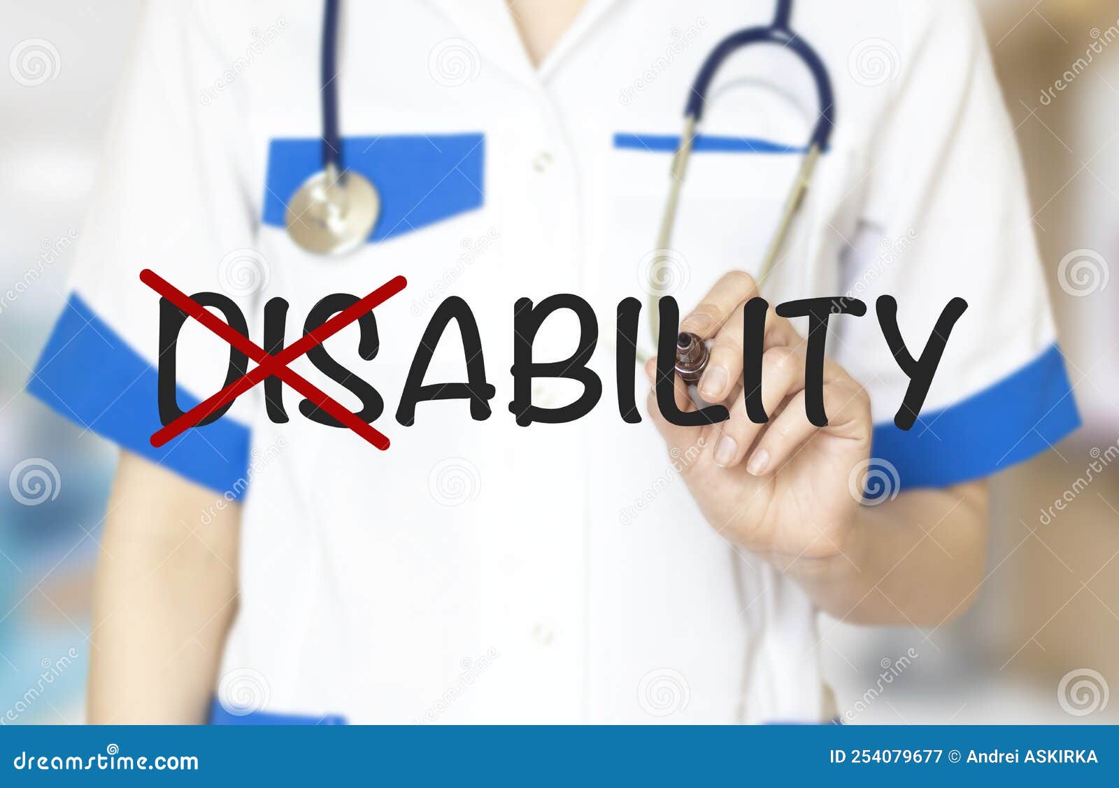 Hand Turning the Word Disability into Ability with Marker Stock Image ...