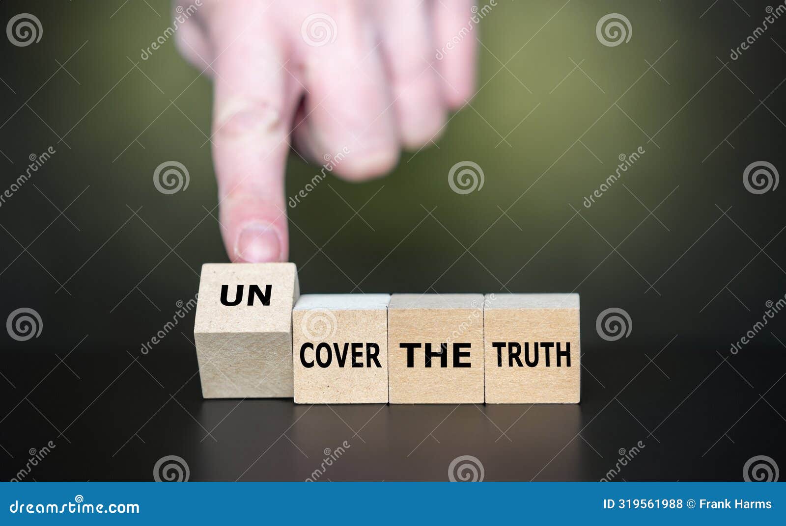 Hand Turns Cube and Changes the Expression Cover the Truth To Uncover ...