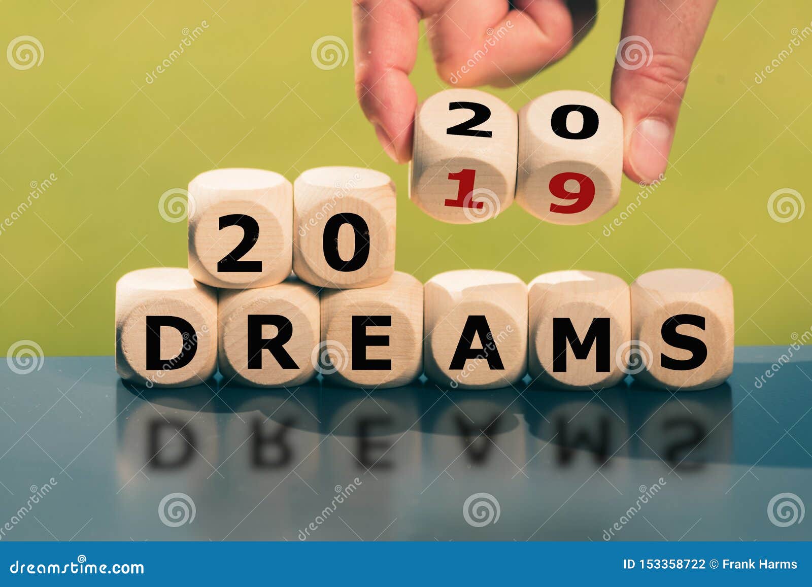 Hand Turns Cubes and Changes the Expression `2019 Dreams` To `2020 ...