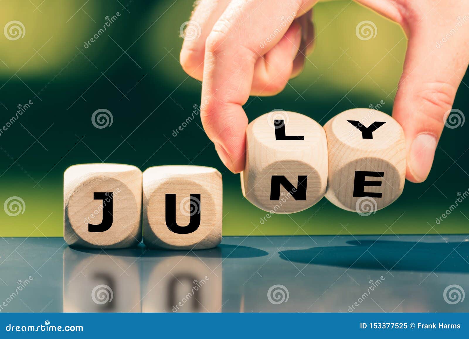 Word June By Wooden Letters. Black Background. Month Name. Summer ...