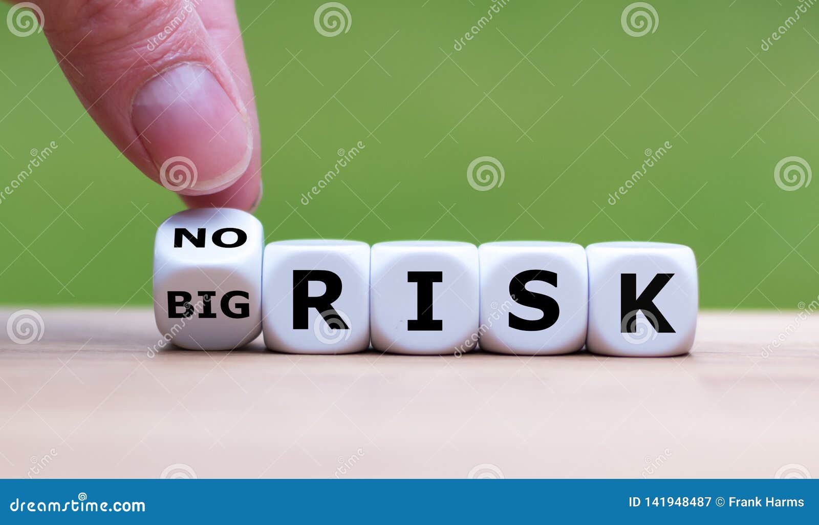 Hand Turns a Dice and Changes the Expression `Big Risk` To `No Risk ...