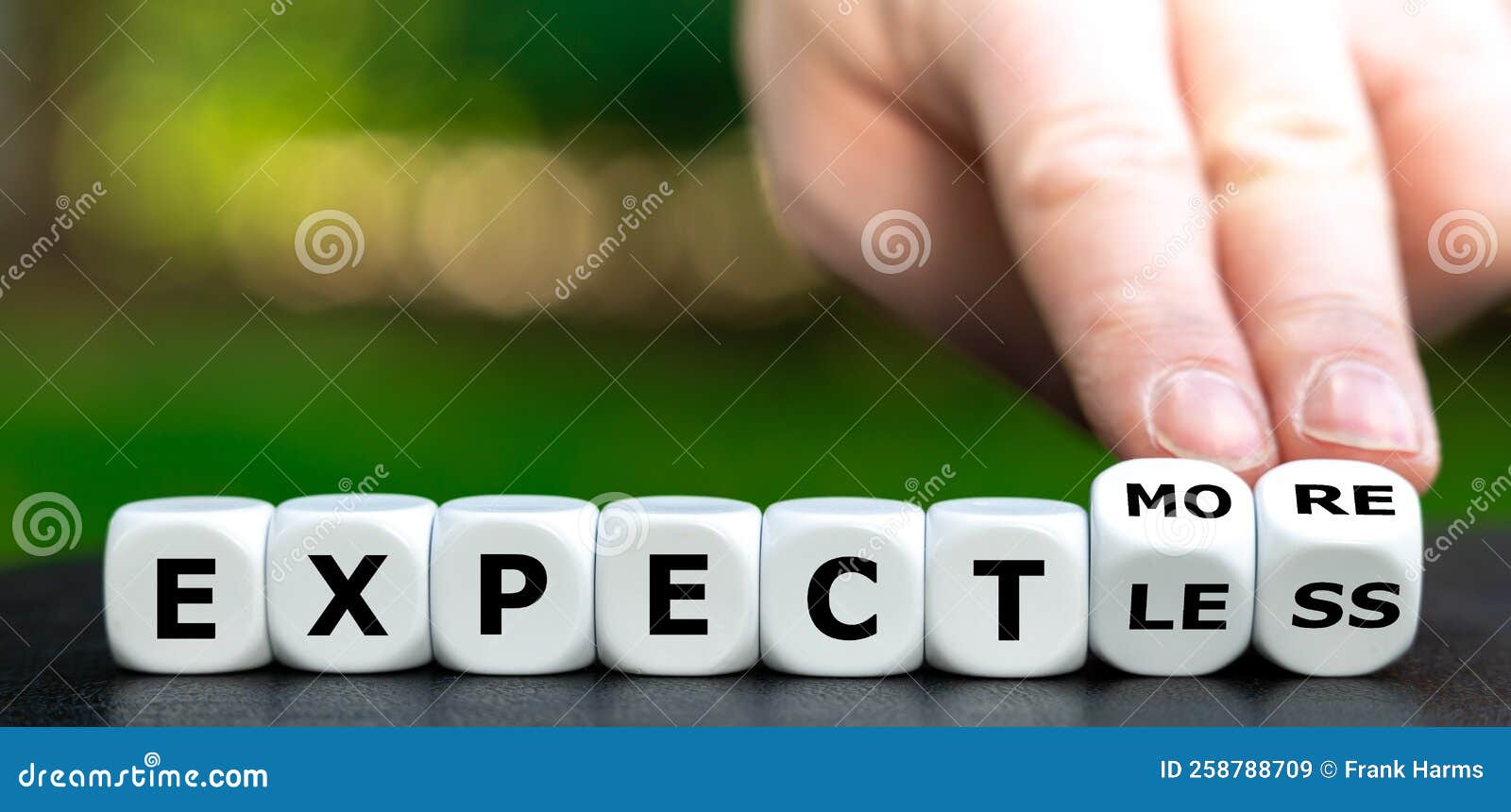 Hand Turns Dice and Changes the Expression `expect less` To `expect ...