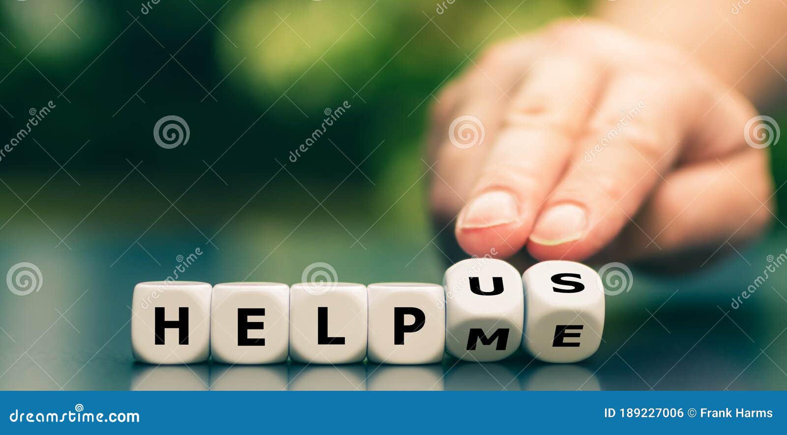 Hand Turns Dice and Changes the Expression `help Me` To `help Us ...