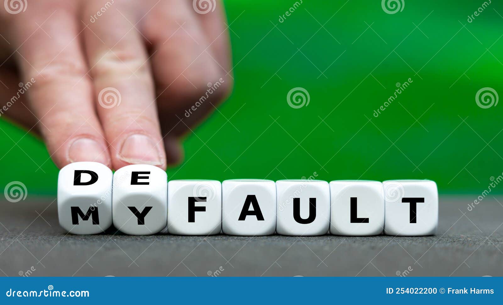 Hand Turns Dice and Changes the Expression `my Fault` To `default ...