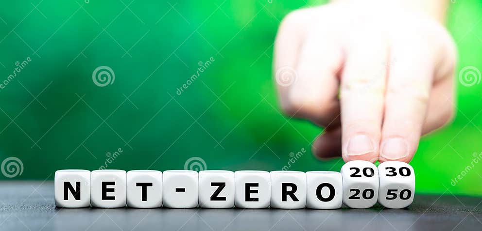 Hand Turns Dice and Changes the Expression `net-zero 2050` To `net-tero ...