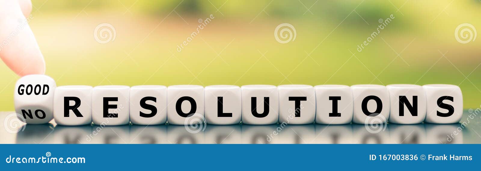 Hand Turns a Dice and Changes the Expression `no Resolutions` To `good ...