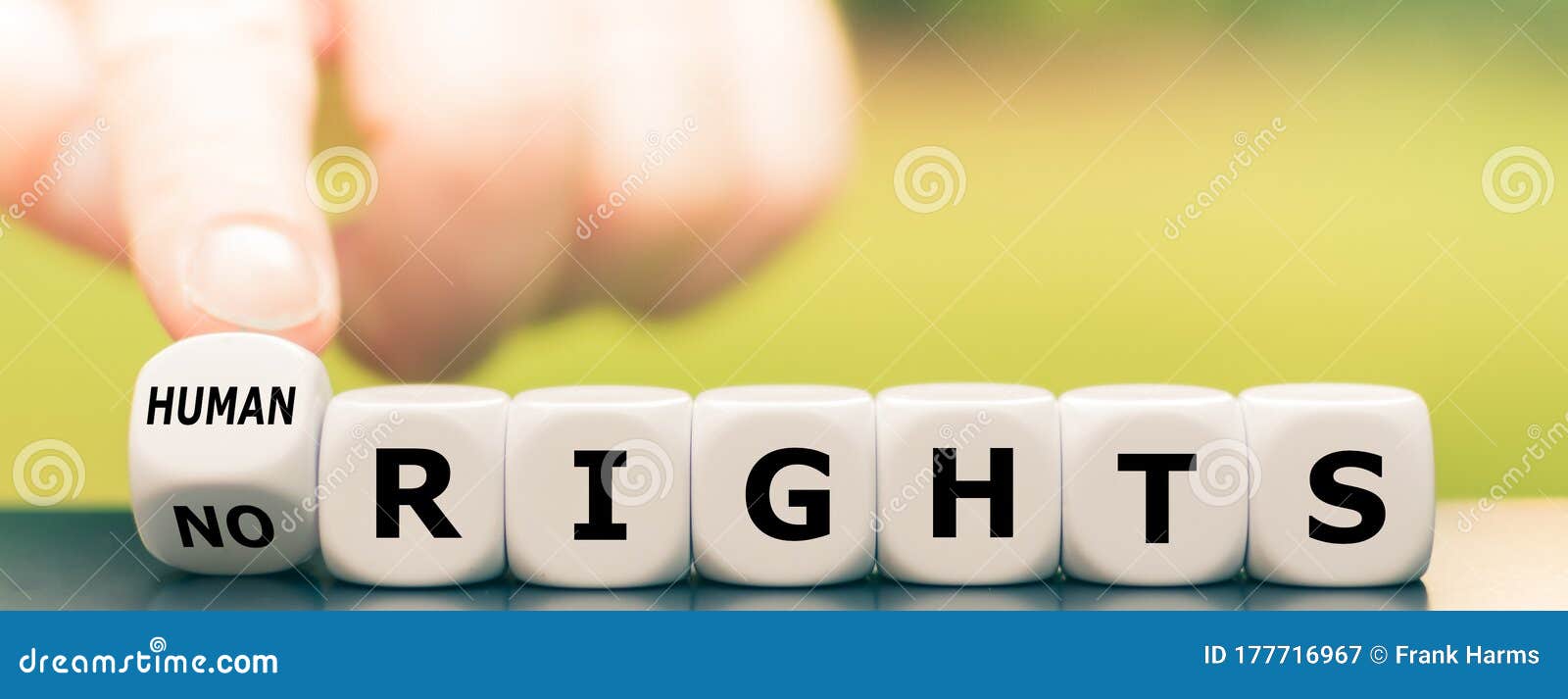 Hand Turns Dice and Changes the Expression `no Rights` To `human Rights ...
