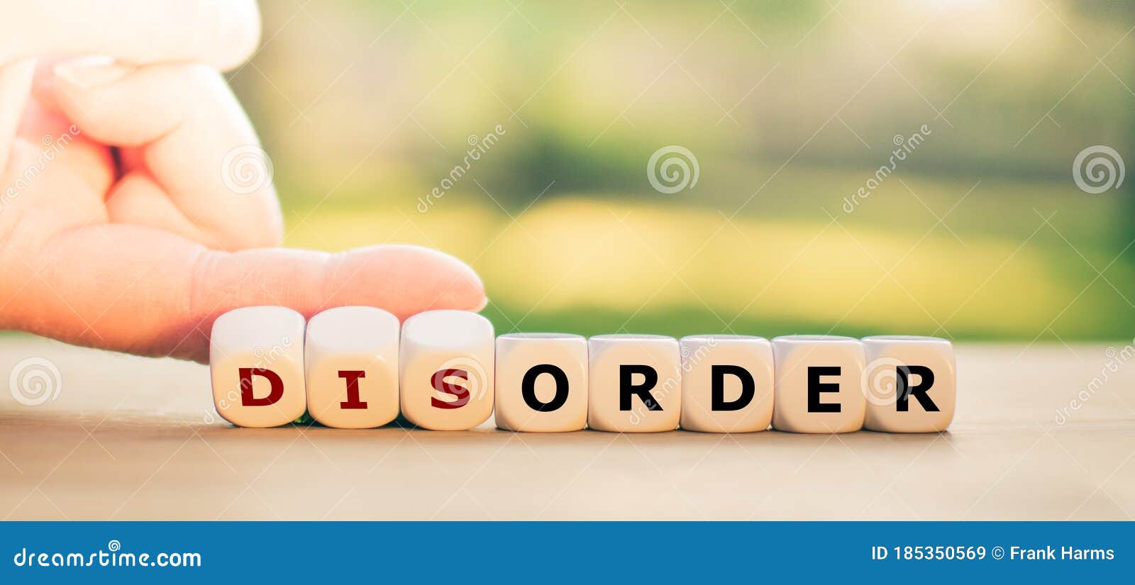 Hand Turns Dice and Changes the Word `disorder` To `order`. Stock Image ...