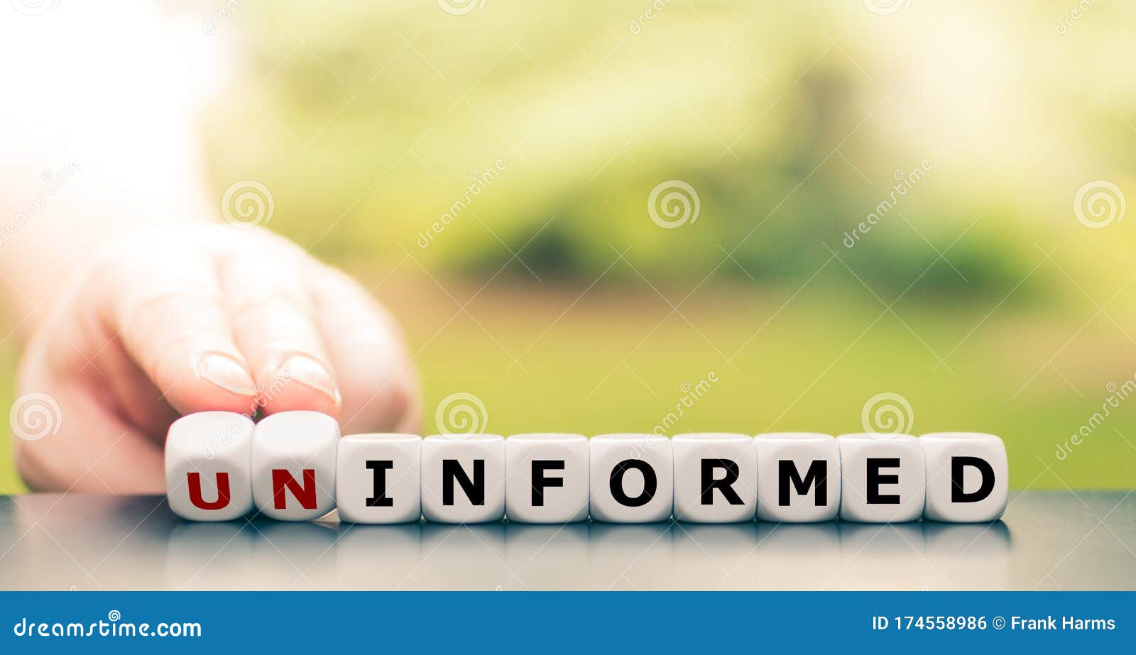 Words Uninformed Or Informad - Dilema Concept Stock Photography ...