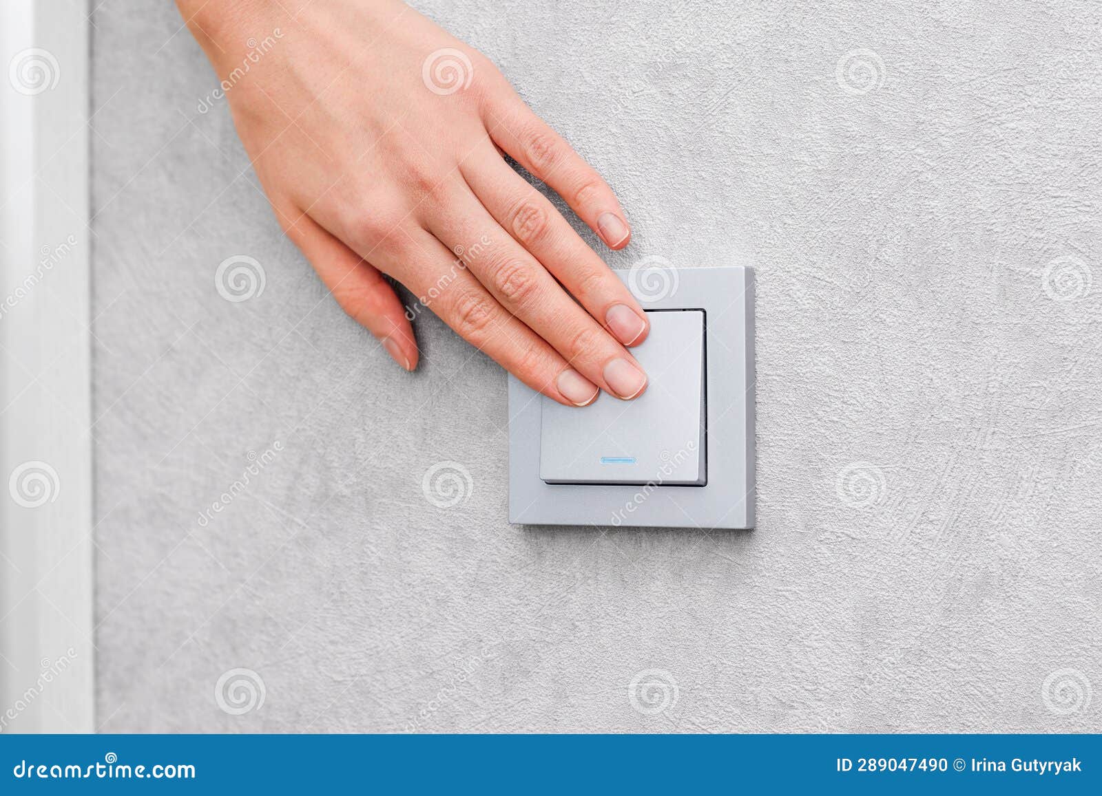 Hand Turns on the Light Switch Stock Photo - Image of light, home ...