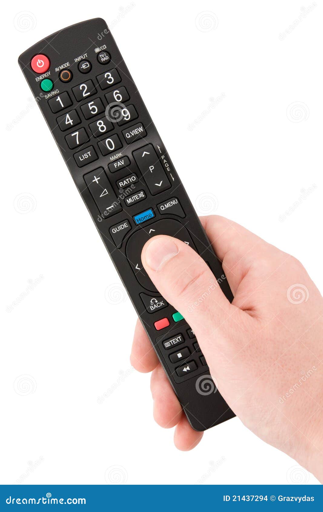 Hand with TV Remote Control Stock Photo - Image of hand, controller ...