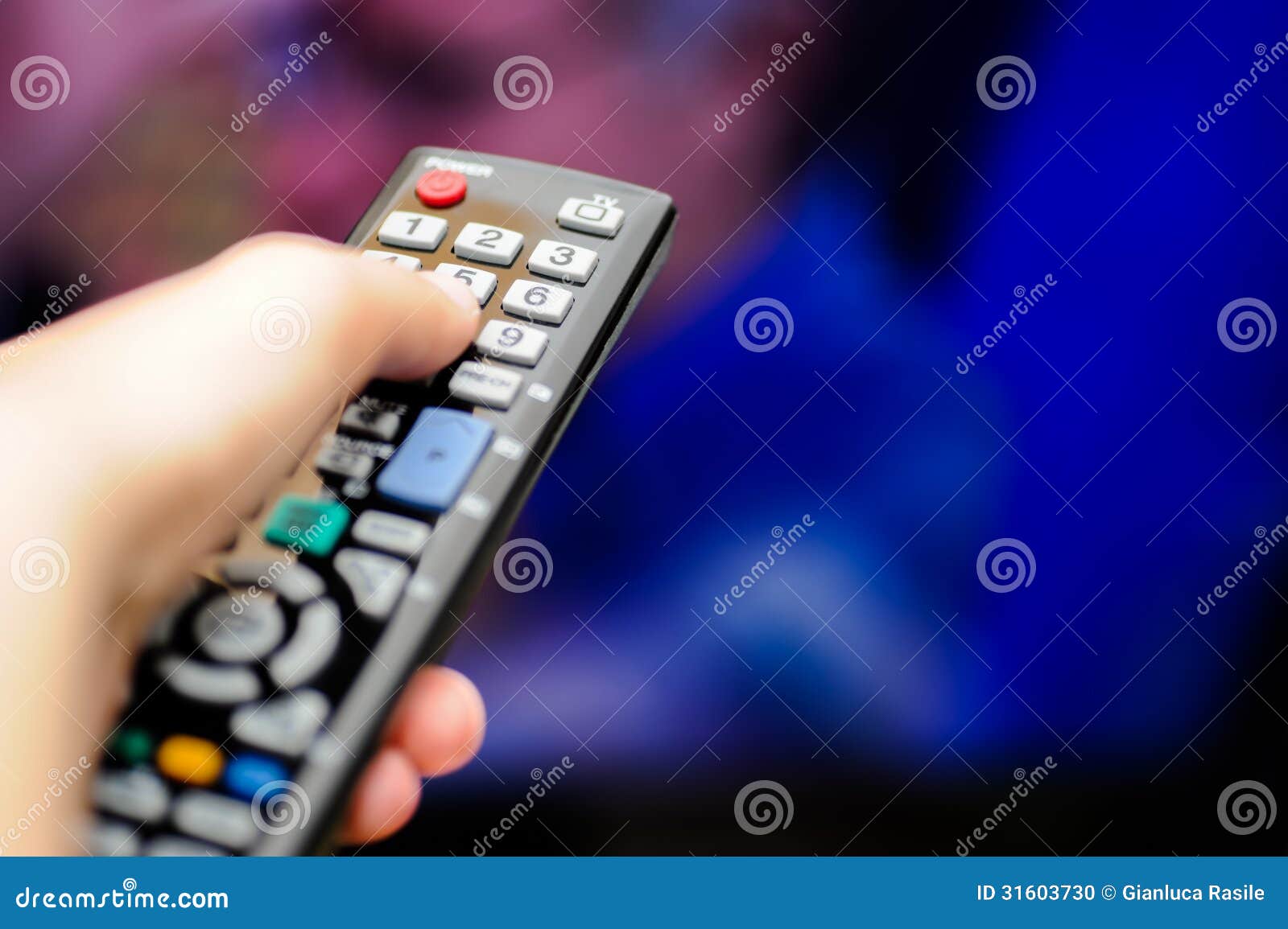 Hand with Tv Remote Control Stock Photo - Image of concept, channels ...