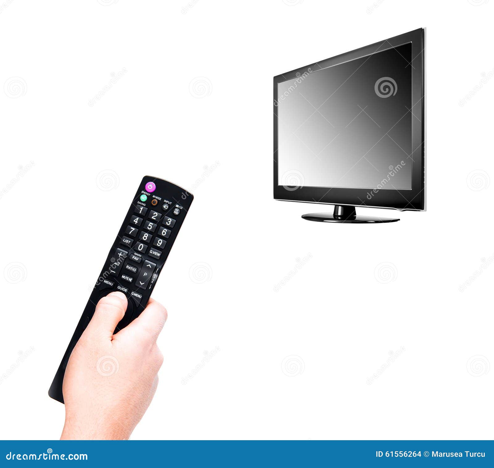 Hand with TV Remote Control Stock Photo - Image of keypad, thumb: 61556264