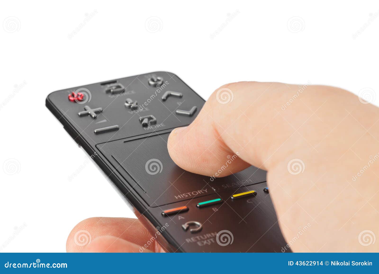 Hand with Tv Remote Control Stock Photo - Image of copyspace ...