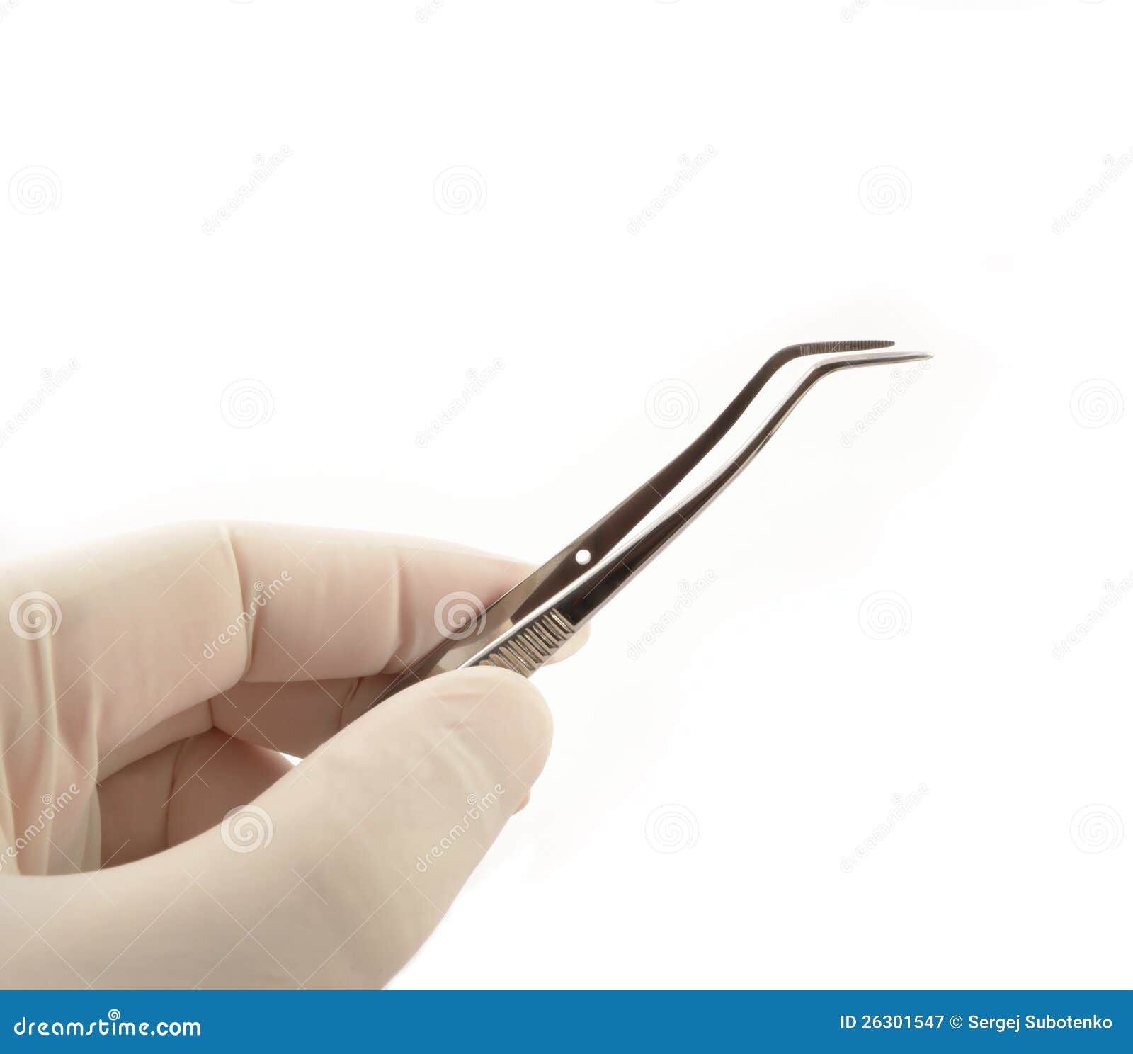 Hand with a tweezers stock image. Image of fingers, medicine - 26301547