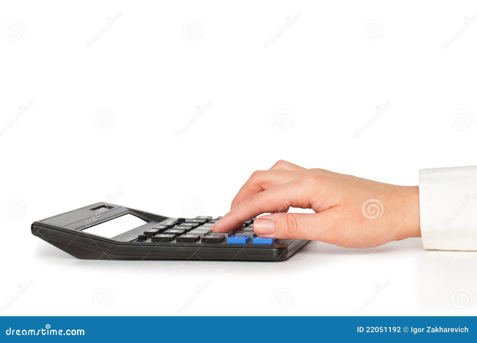Hand typing on calculator stock photo. Image of growing - 22051192