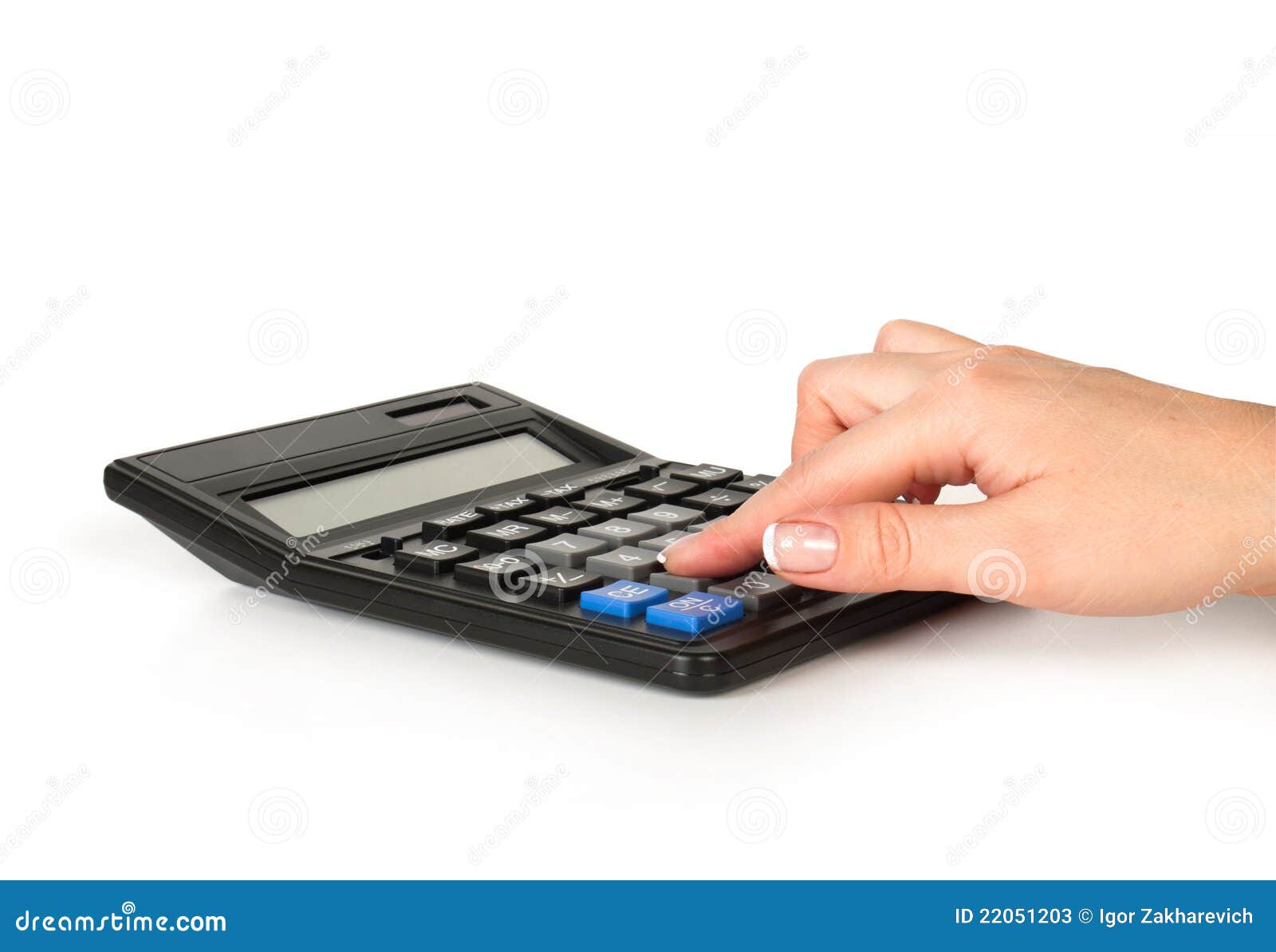Hand typing on calculator stock image. Image of button - 22051203